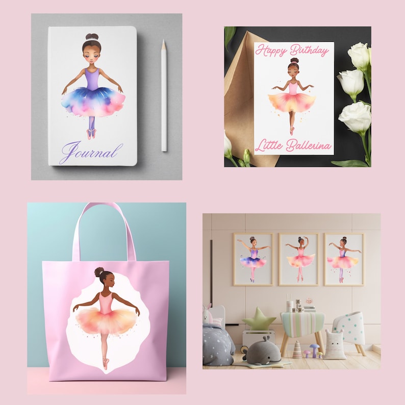 African American Ballerina Clipart Black Ballerina Printable PNG ...