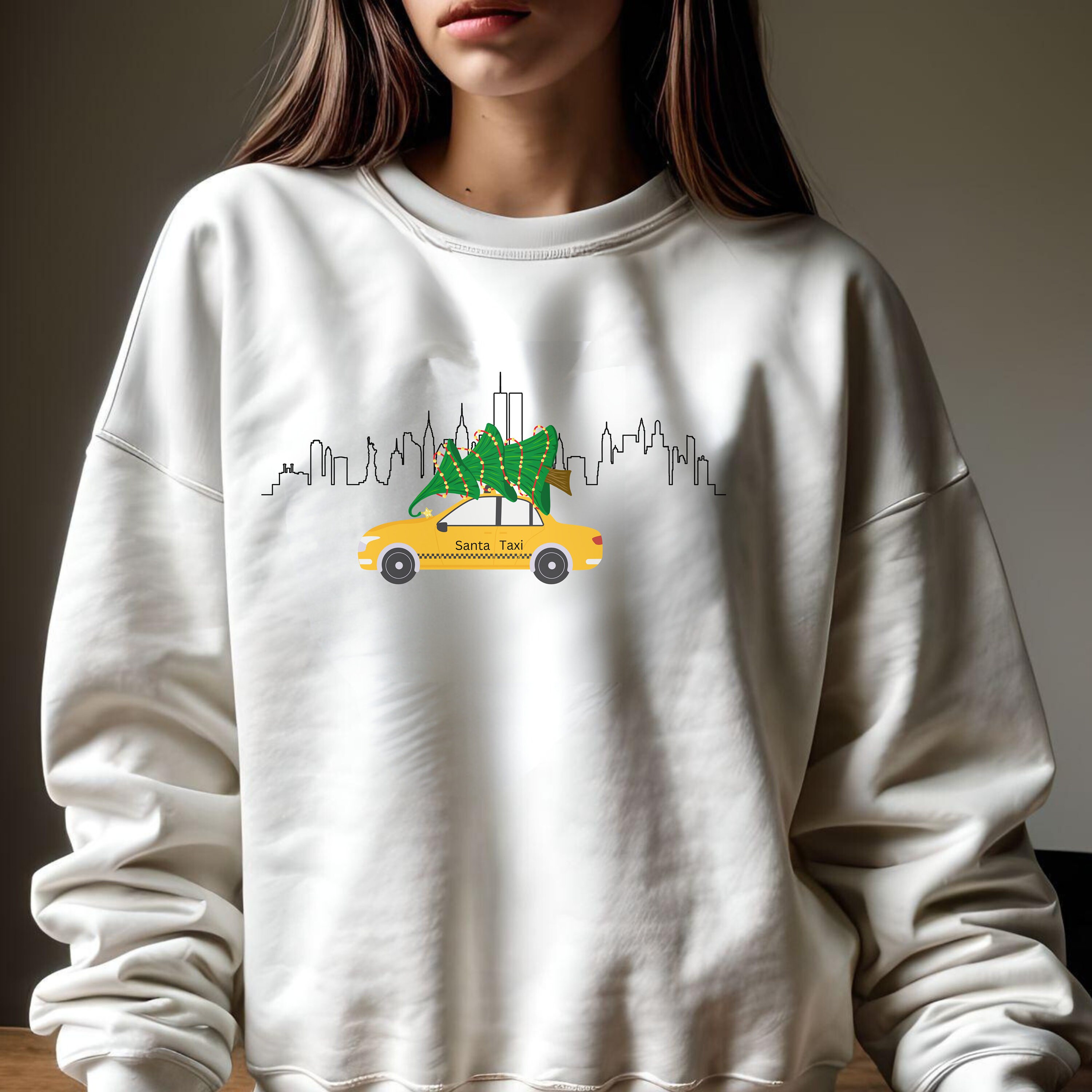 New York City Santa Taxi PNG NYC Christmas Clipart Merry Christmas ...