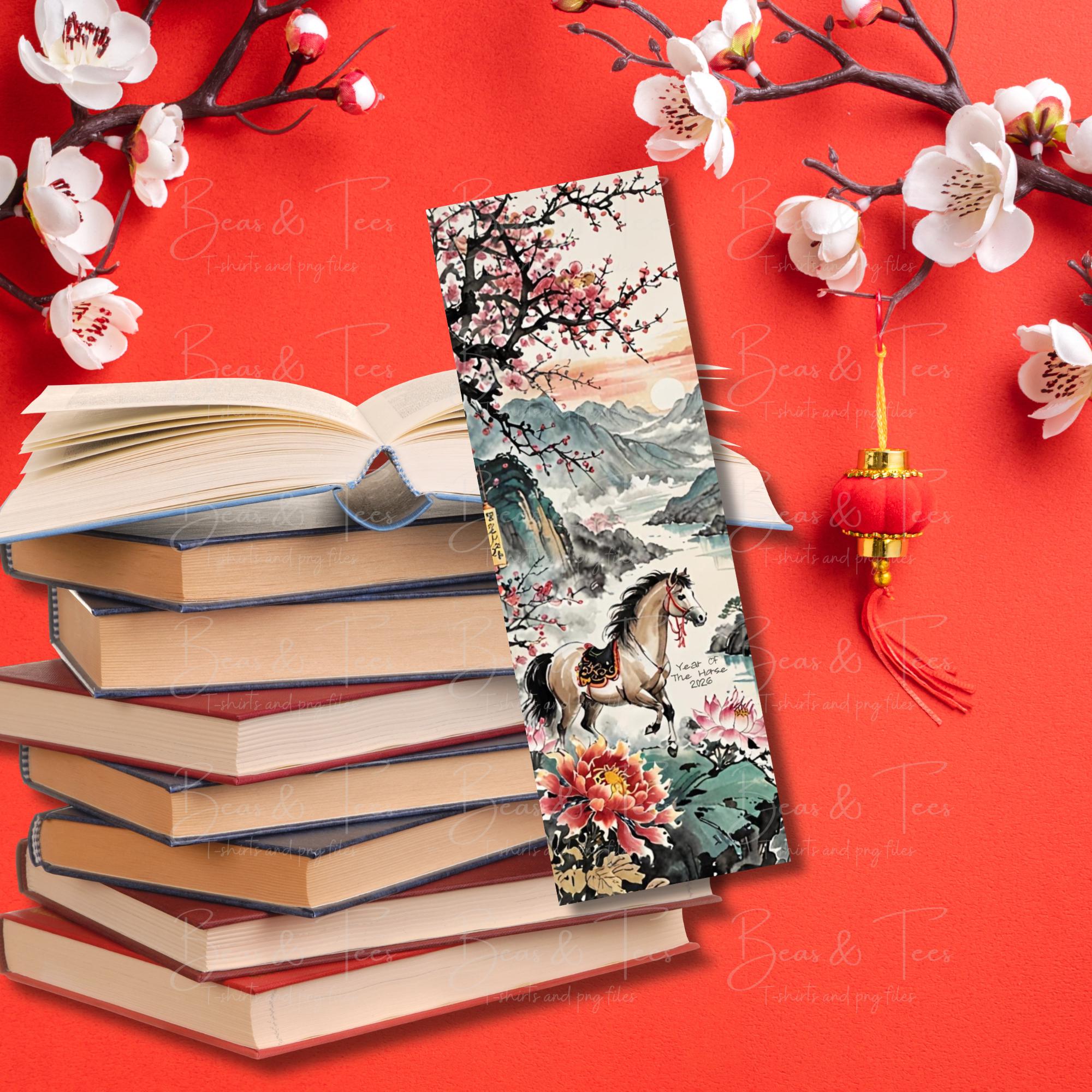 Printable Year of the Horse Bookmarks Lunar New Year Chinese Zodiac ...