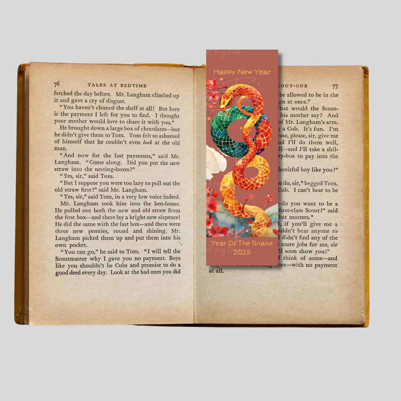Lunar New Year 2025 Bookmark Year of the Snake Chinese Zodiac Printable ...