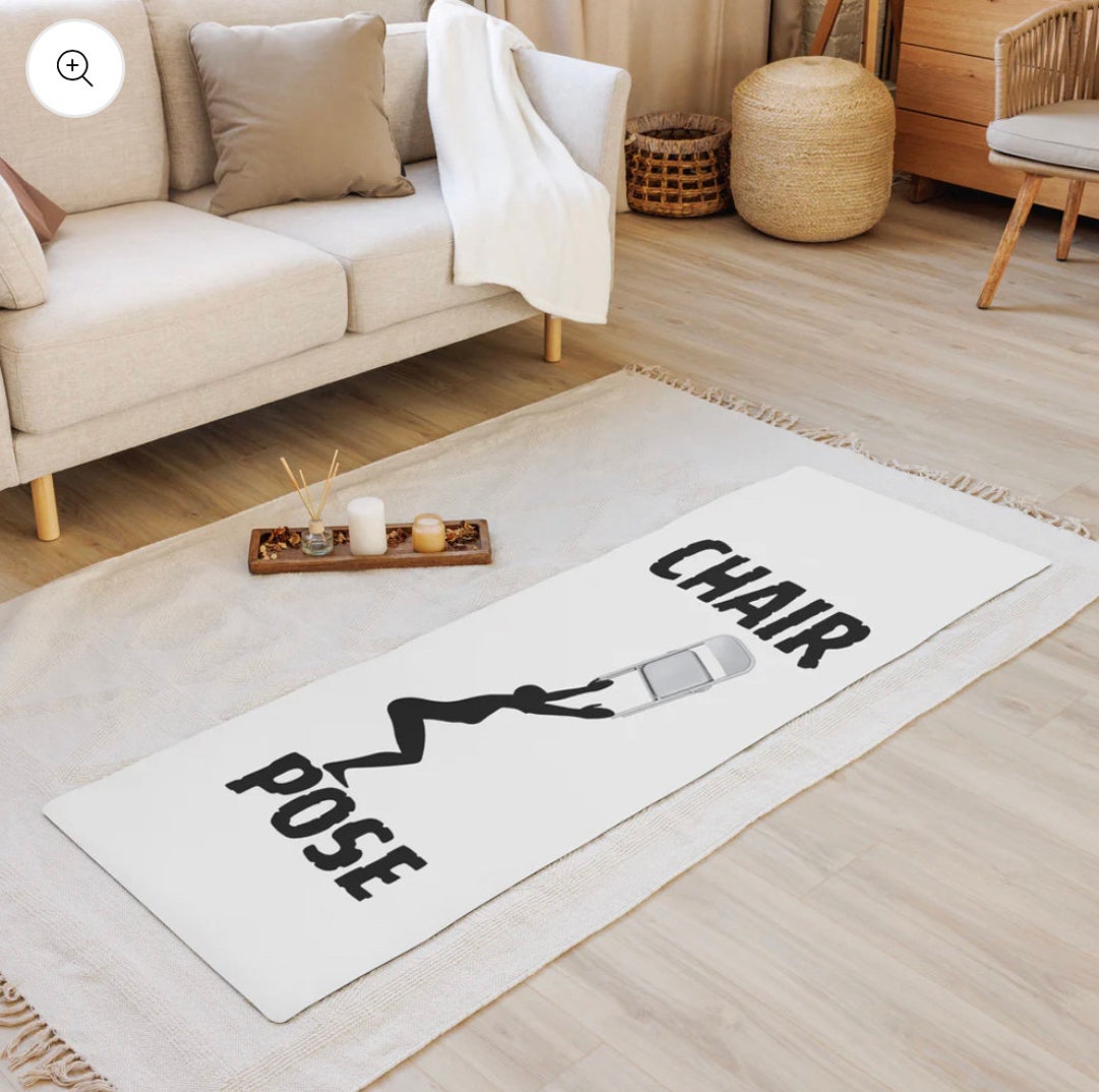 Chair Pose W/ Chair Yoga Mat - Etsy