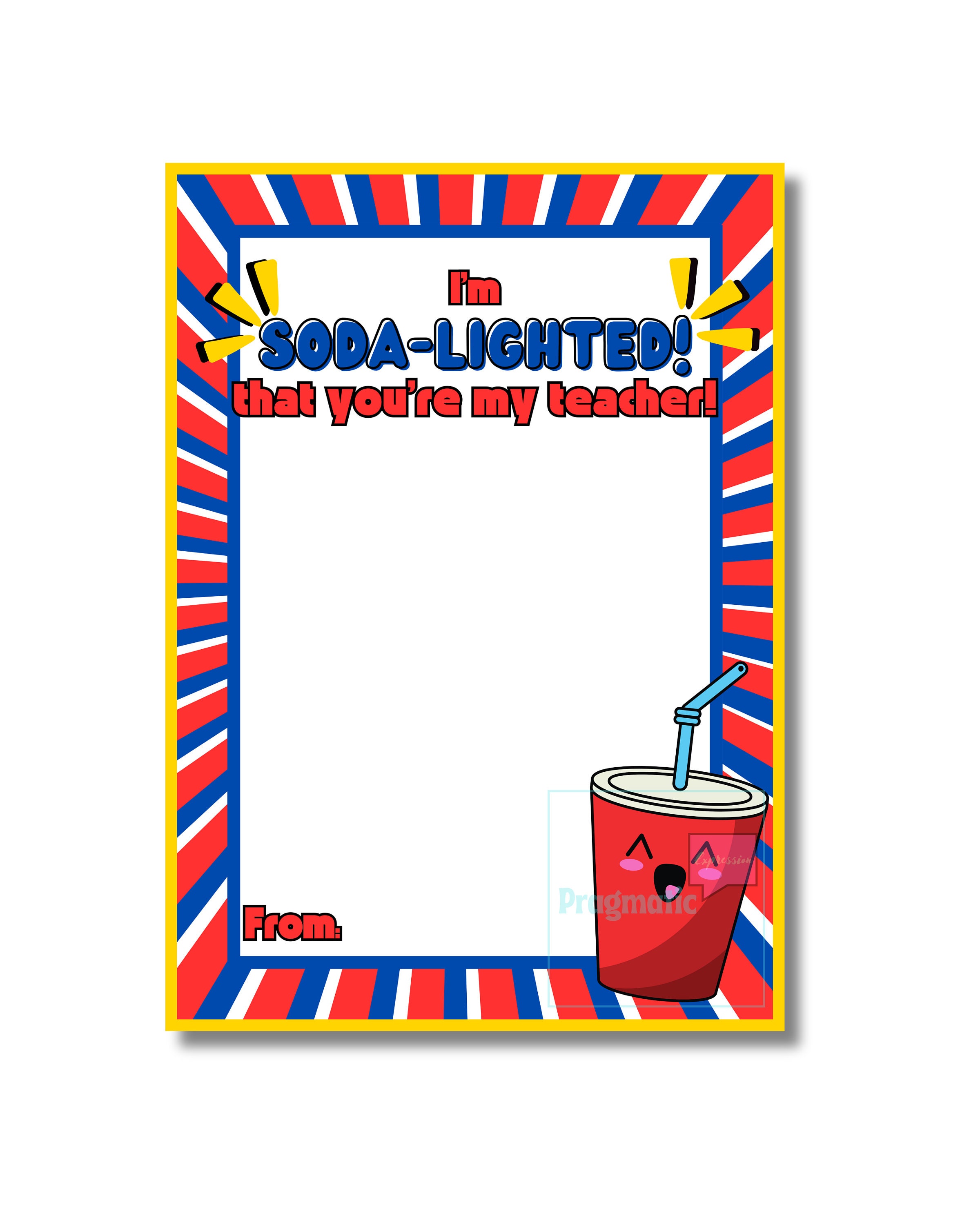 Soda-lighted You Are My Teacher Gift Card Holder Gift Idea for Teacher ...