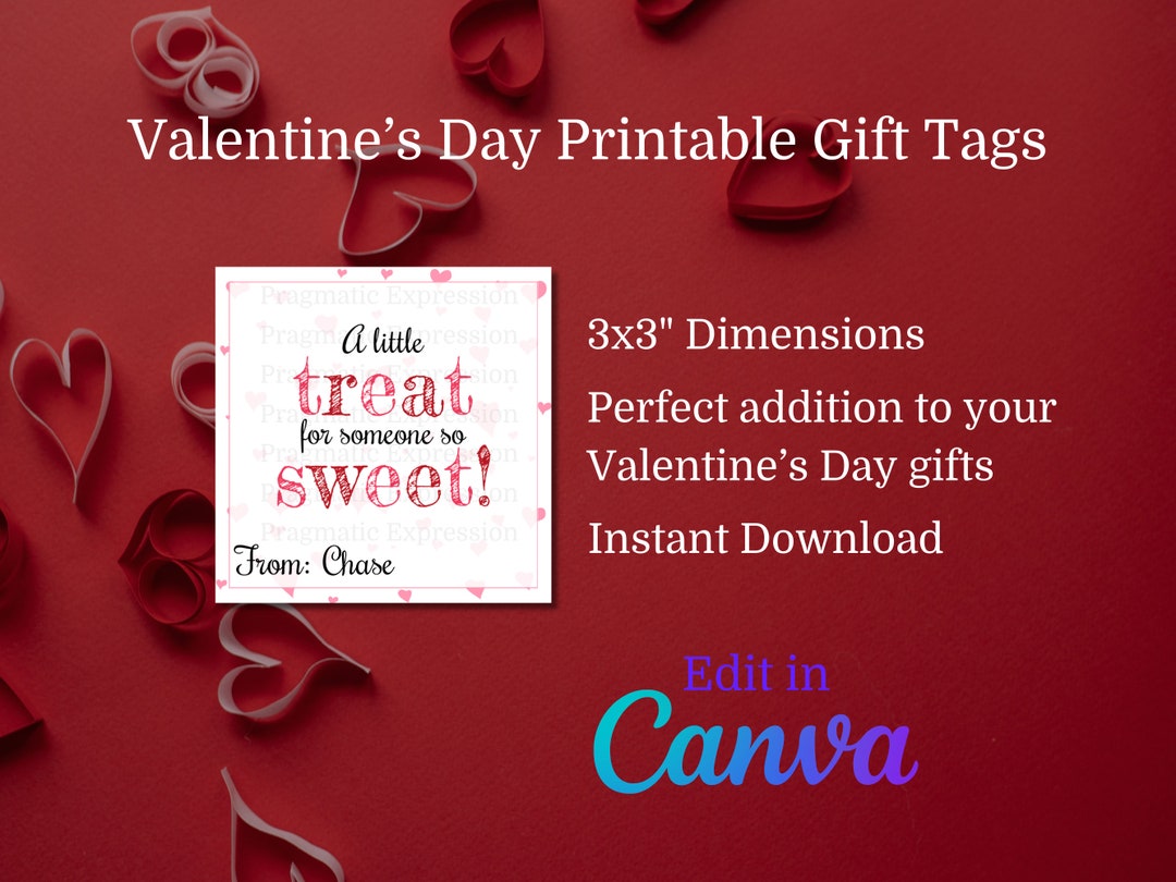Valentines Day Printable, Valentines Day Gift Tags, Valentines Day ...