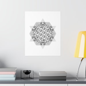 Sacred Geometry the Grid of Life Premium Matte Vertical Posters Wall ...