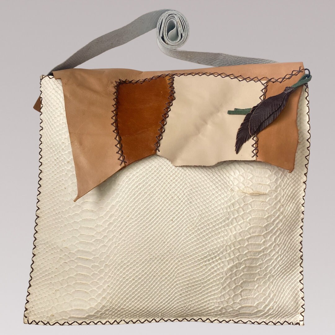 Handmade Eco-friendly Recycled Real Leather Shoulder Bag Genuine ...