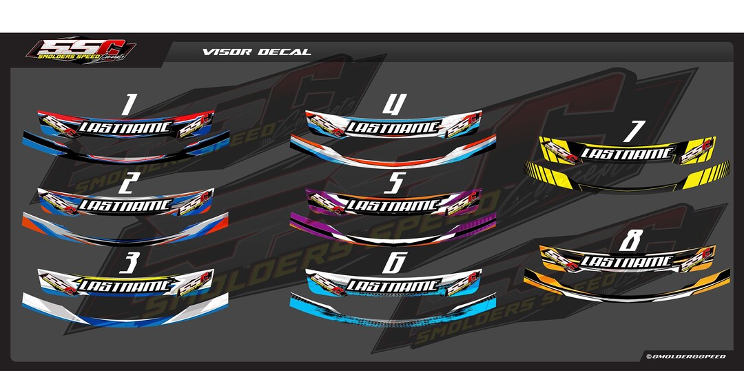 Helmet Visor Stickers - Etsy