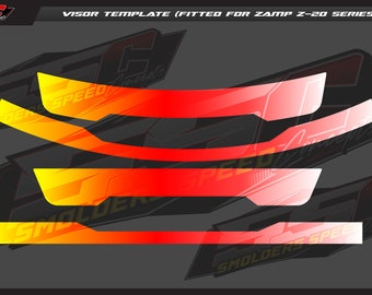 Helmet Visor Template - Etsy