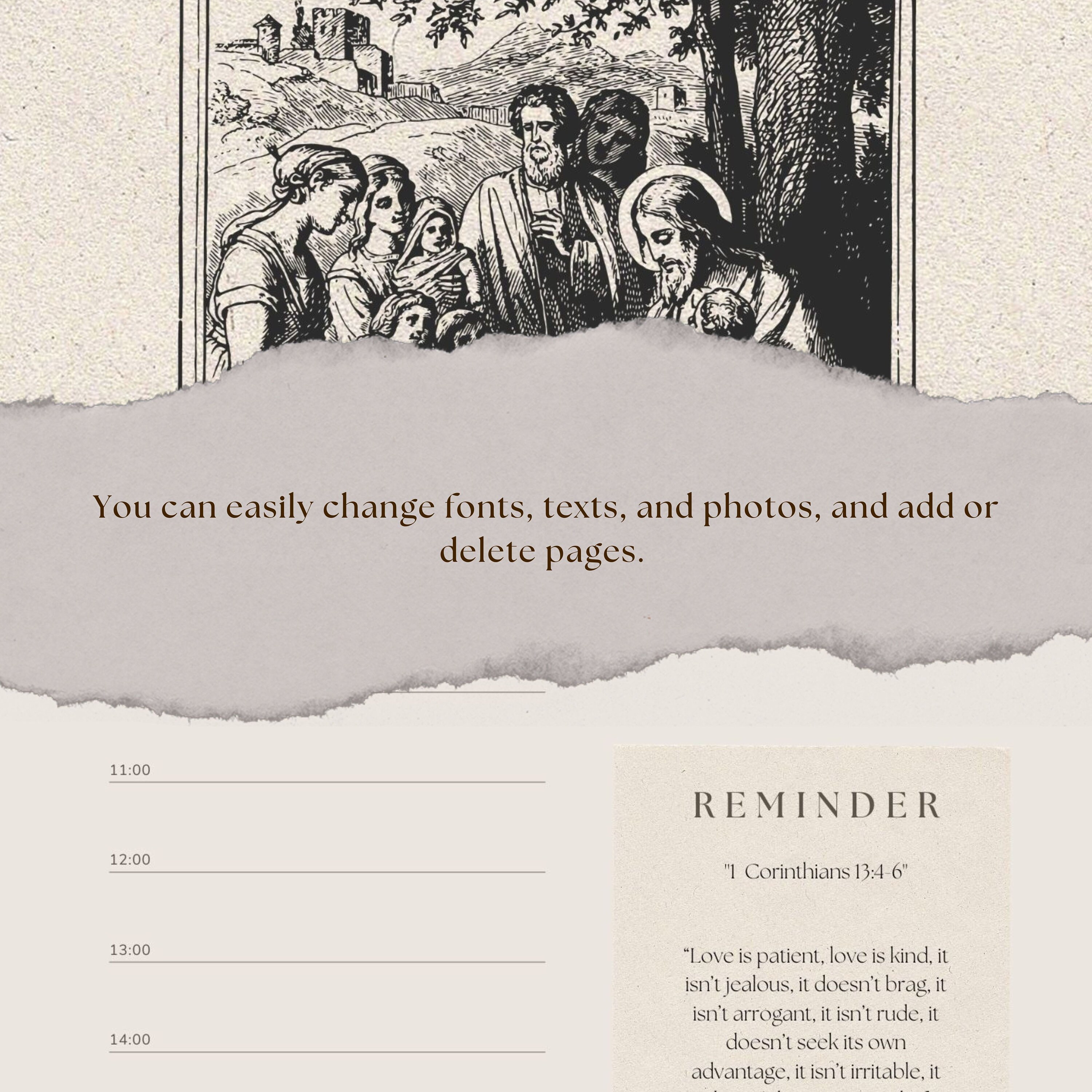 Christian Notebook, Christian, Planner, Notebook Template, Old ...