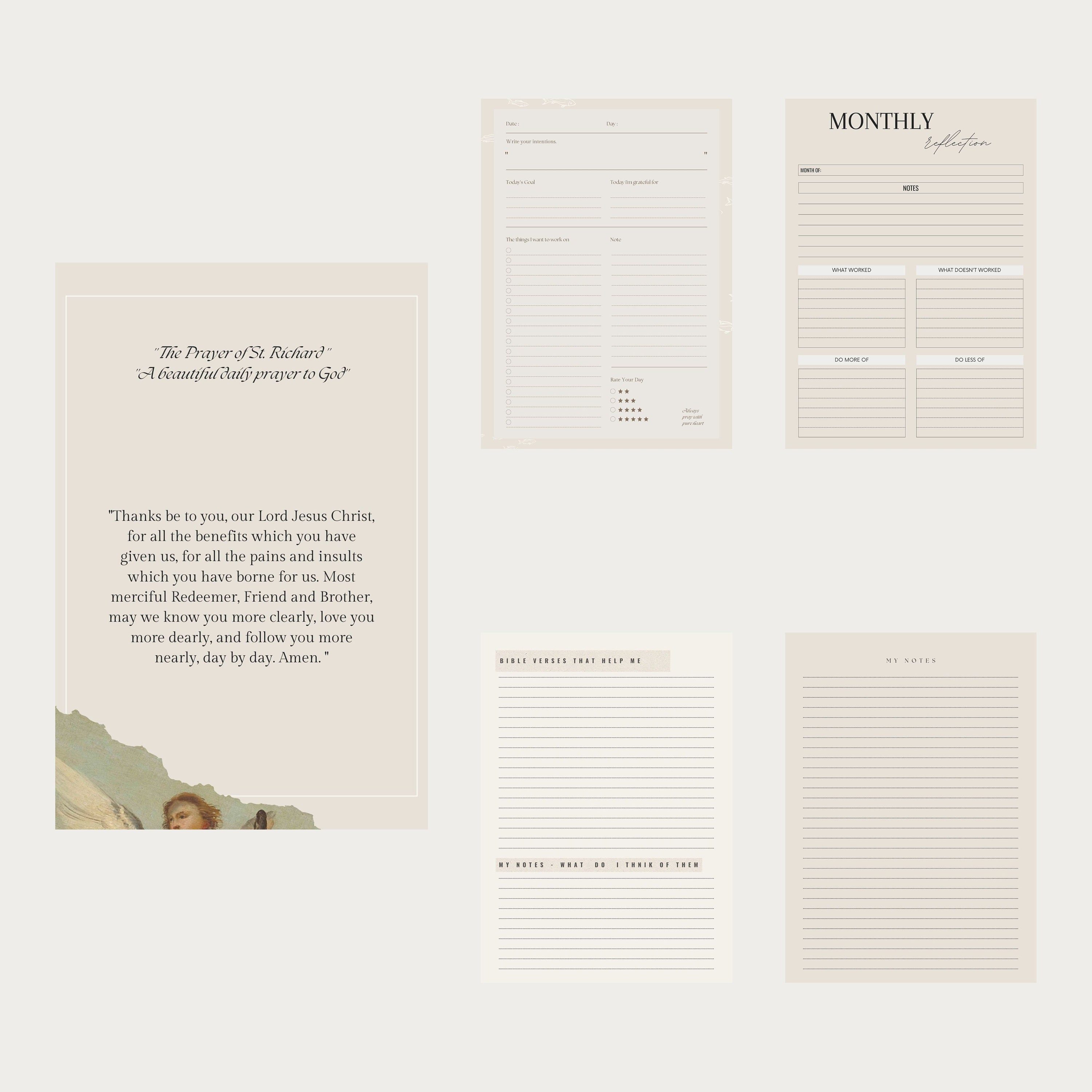 Christian Notebook, Christian, Planner, Notebook Template, Old ...