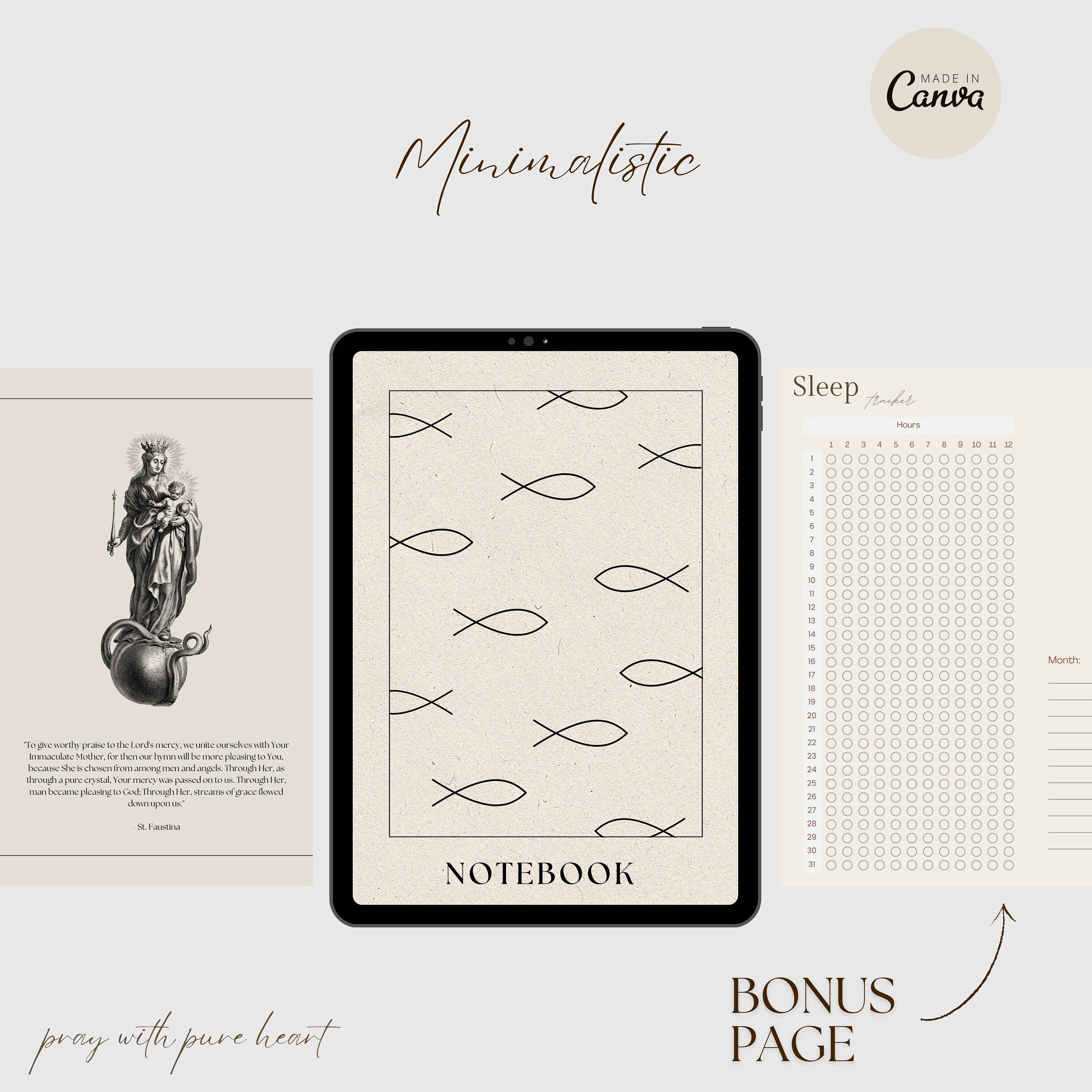 Christian Notebook, Christian, Planner, Notebook Template, Old ...