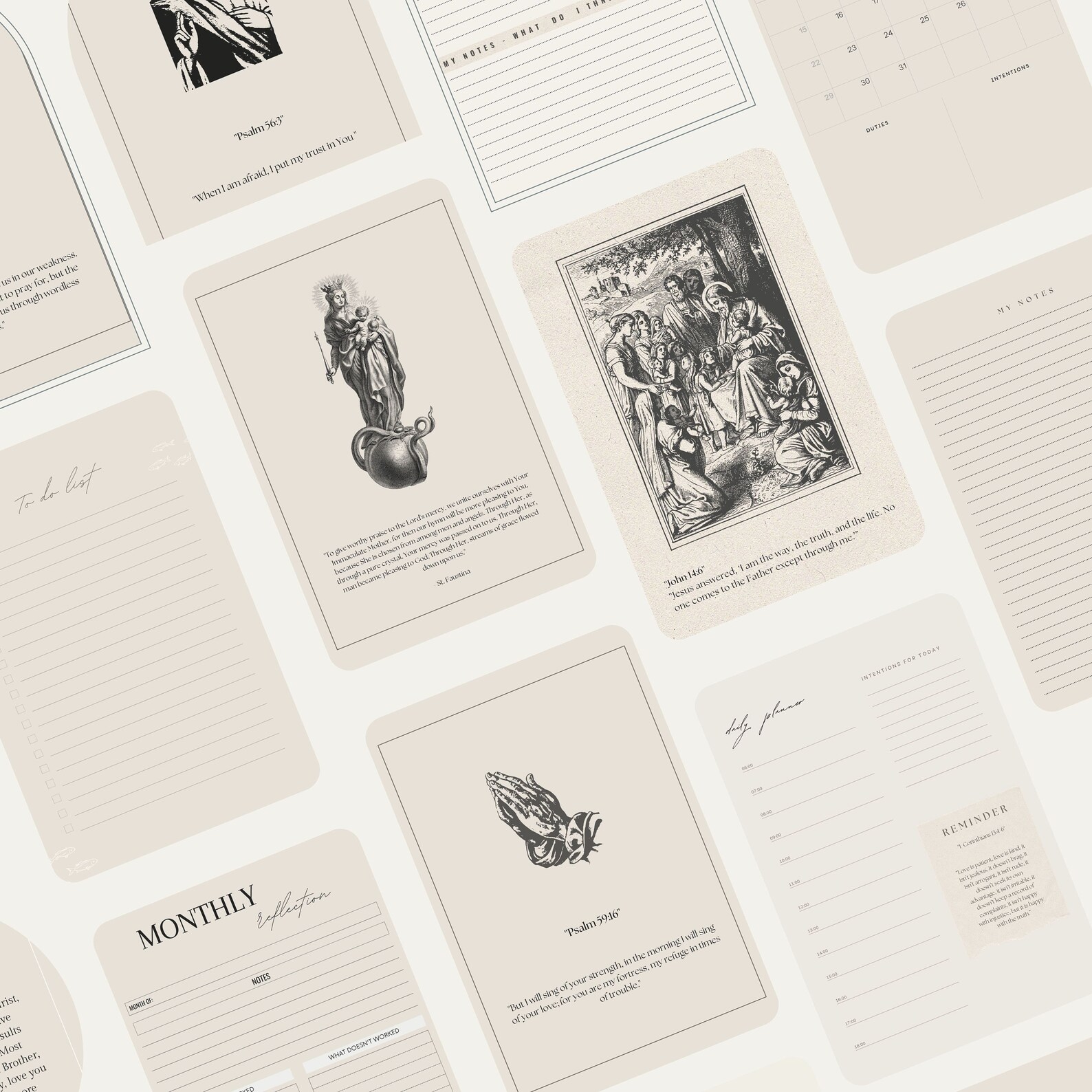 Christian Notebook, Christian, Planner, Notebook Template, Old ...