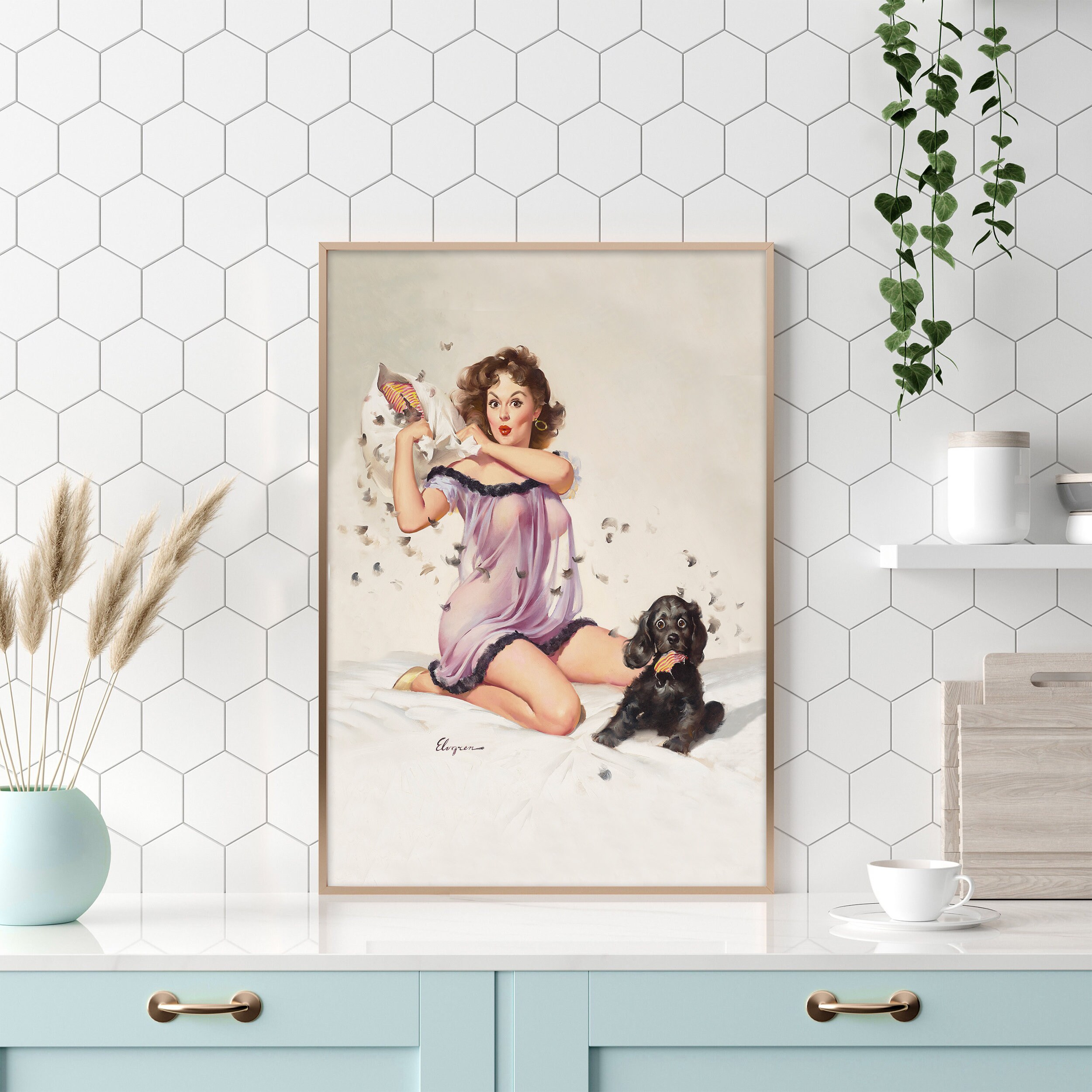 Vintage Gil Elvgren Print Art PRINT Vintage Decor Vintage - Etsy