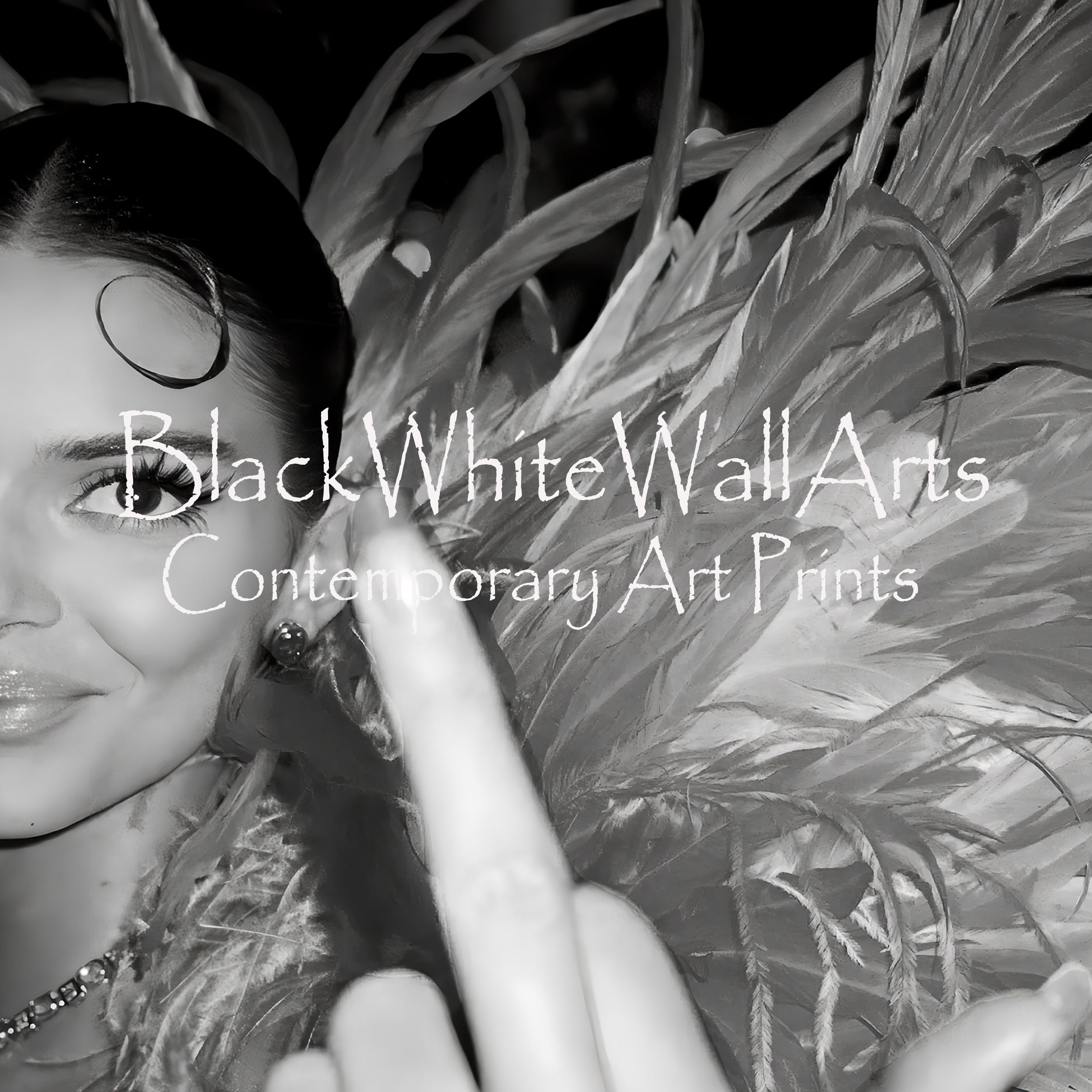 Kendall Jenner Middle Finger Print, Black and White, Vintage Photo ...
