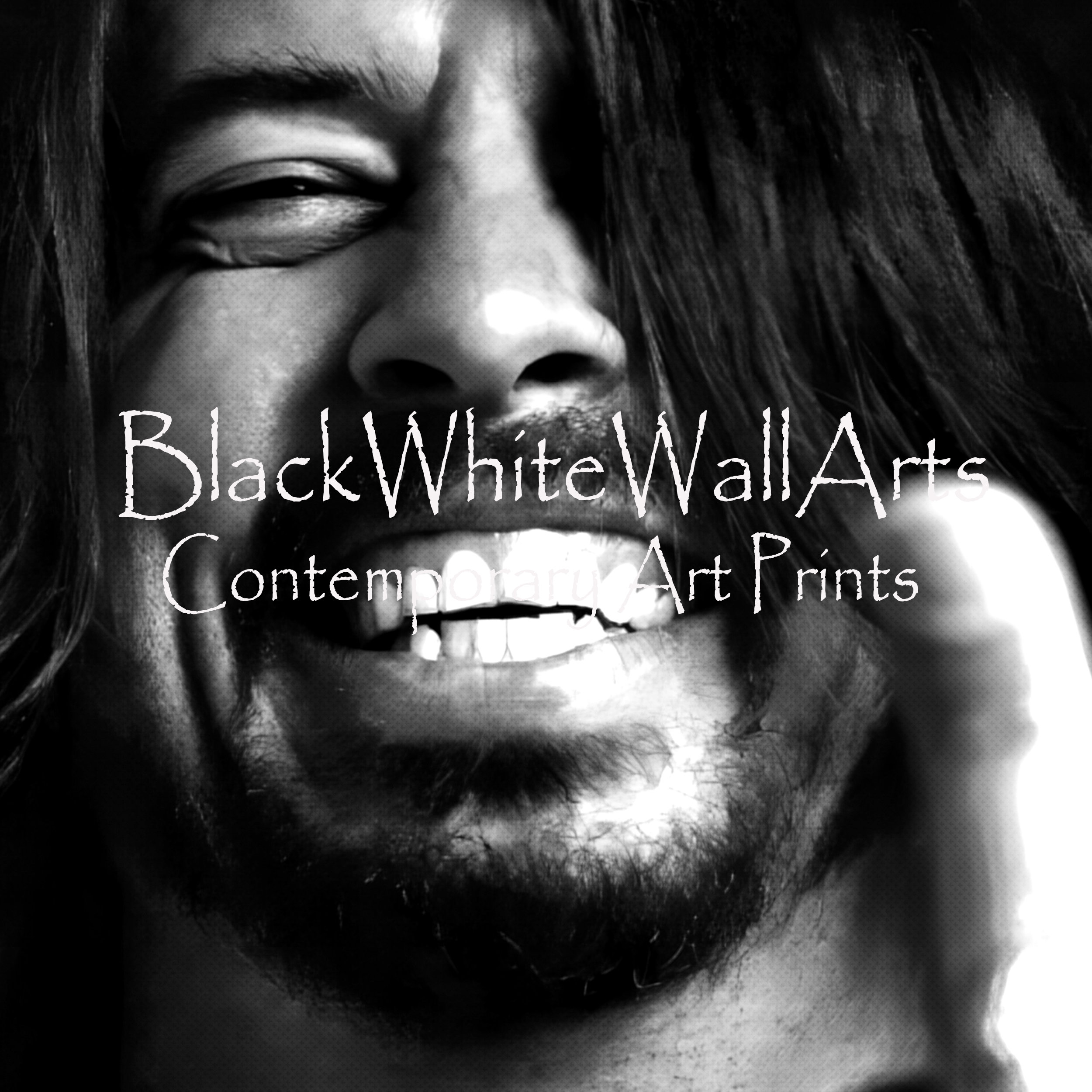 Dave Grohl Middle Finger Music Poster Nirvana Print Retro Black and ...