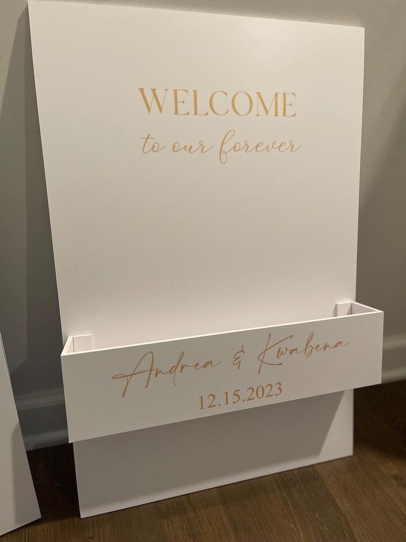 Full Flower Box Wedding Sign, PVC Foam Board Welcome Sign, Elegant ...