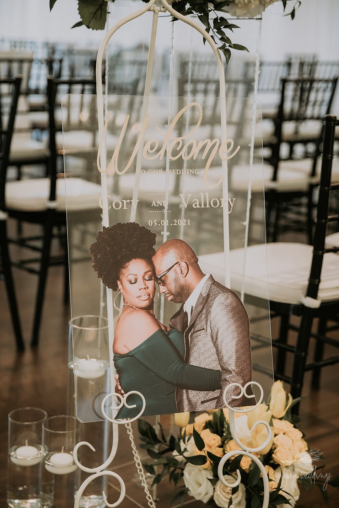 Modern Script Clear Acrylic Photo Custom Wedding Sign Welcome - Etsy