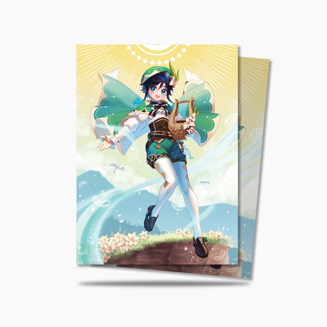 Original Art Card Sleeves (60) - Venti Genshin Impact - Etsy