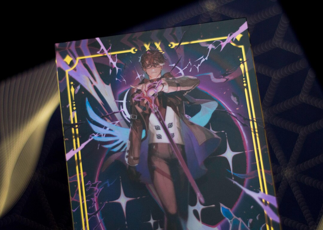 Welt Yang Acrylic Block With Gold Foil Inlay - Honkai Star Rail Gift ...