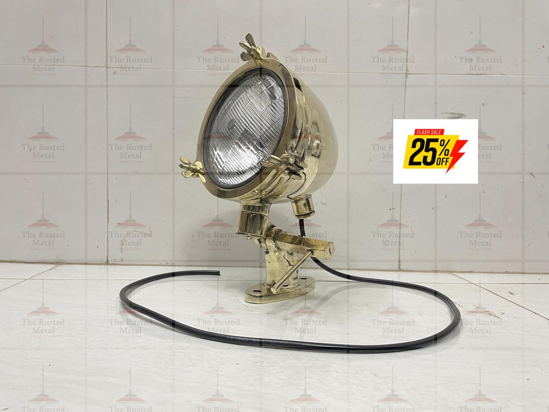 Maritime History Antique Brass Boat Search Light for Vintage Decor - Etsy