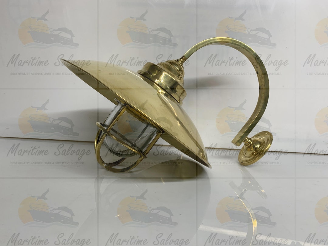 Bulkhead Nautical Goose Neck Ship Solid Wall Light Sconce Made of Brass ...