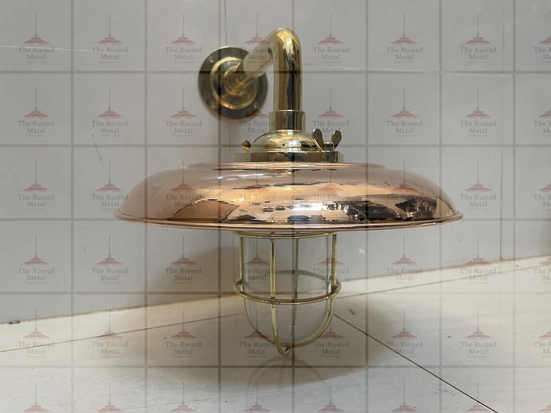 Nautical Marine Wall Mount Brass Exterior Bulkhead Light Fixture With ...