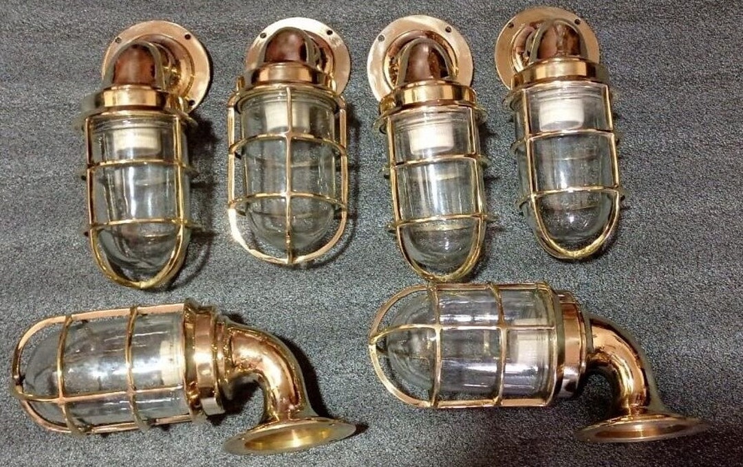 Nautical Antique Marine Ship Industrial New Solid Brass Swan Wall Light ...