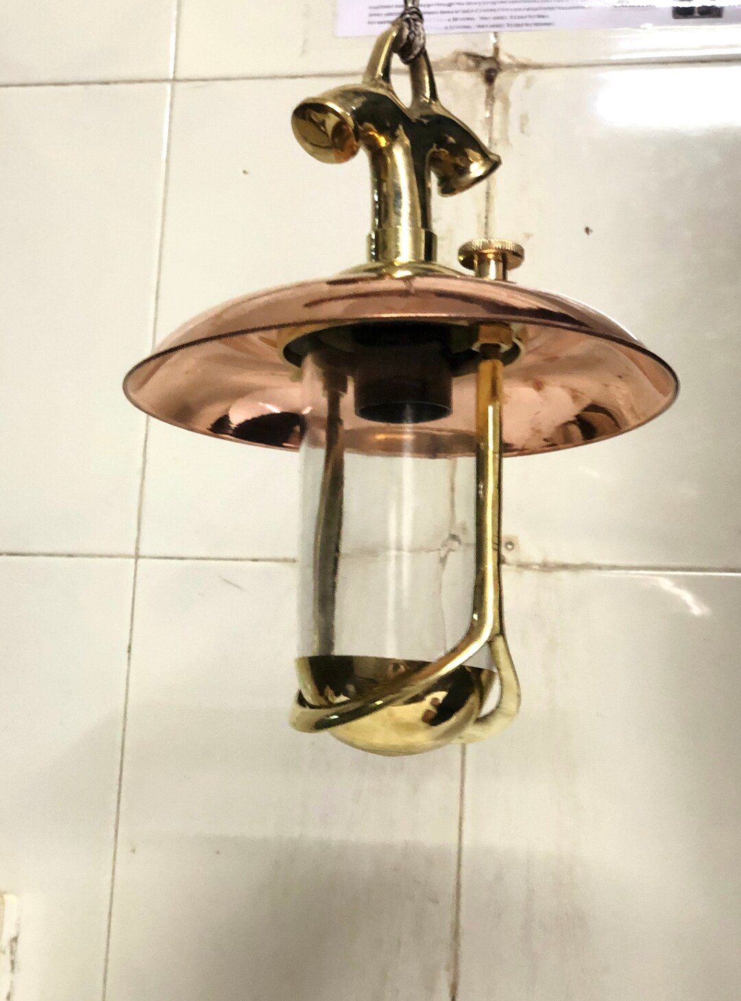 New Nautical Solid Brass Retro Style Ceiling Hanging Cargo Bulkhead ...
