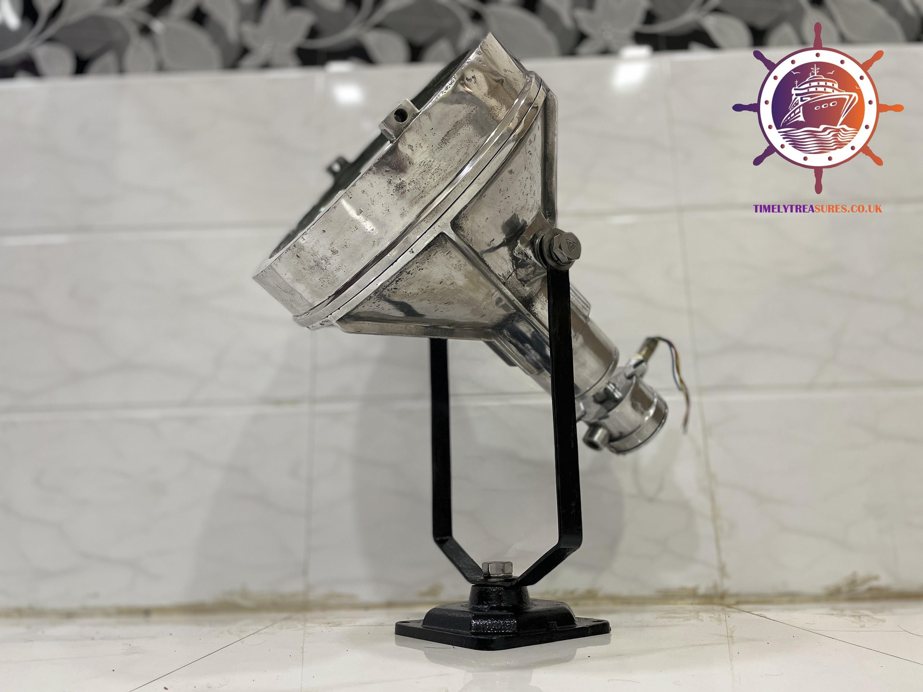 Timeless Spotlight Vintage Old Antique Solid Aluminum Prompt ...