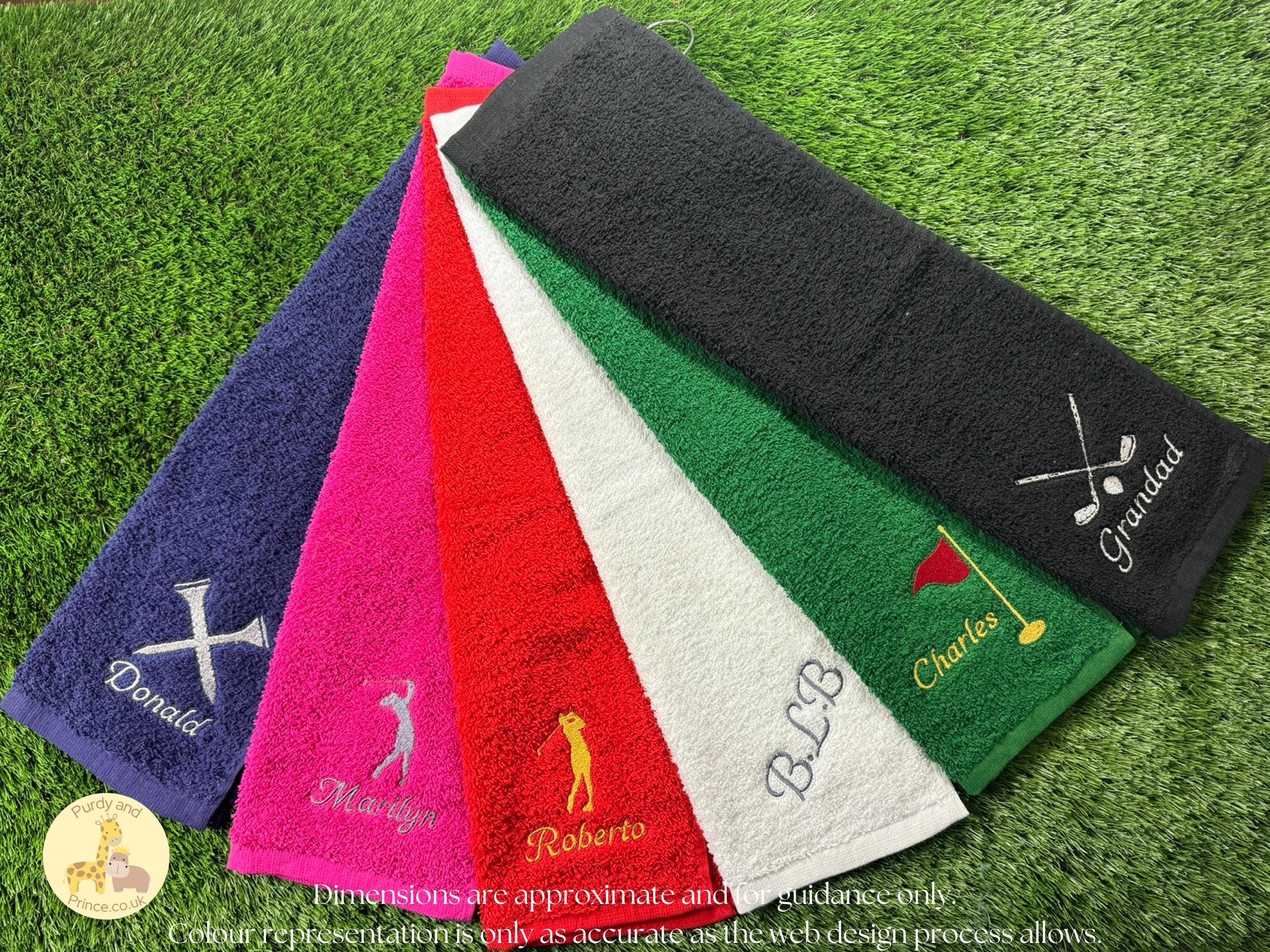 Personalised Golf Towel Luxurious 550 GSM Ringspun Cotton Embroidered Golfing Accessory Perfect Golf Gift for Golf Lovers Etsy UK