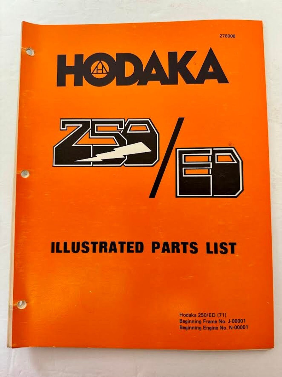 Vintage Hodaka 250 ED Illustrated Parts List Pabatco Pacific Basin ...