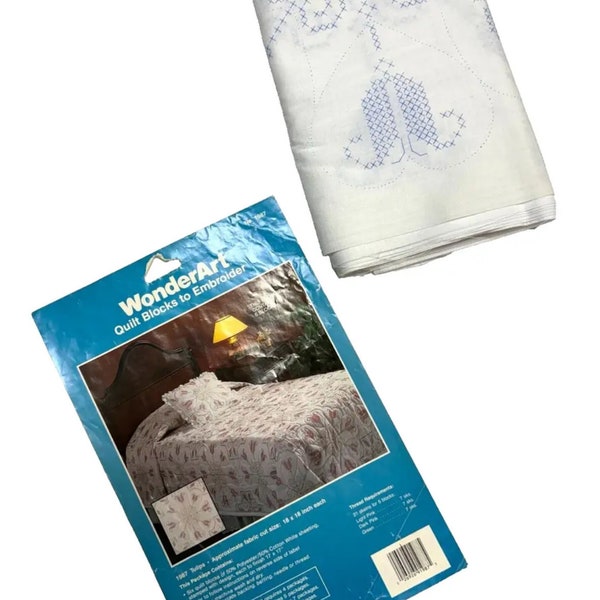 Stamped Embroidery Quilt Blocks - Etsy