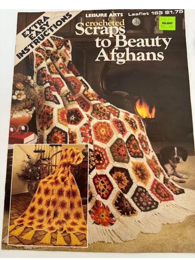 Vintage Crochet Afghans Pattern Book and Leaflets, Mccall's, Leisure ...