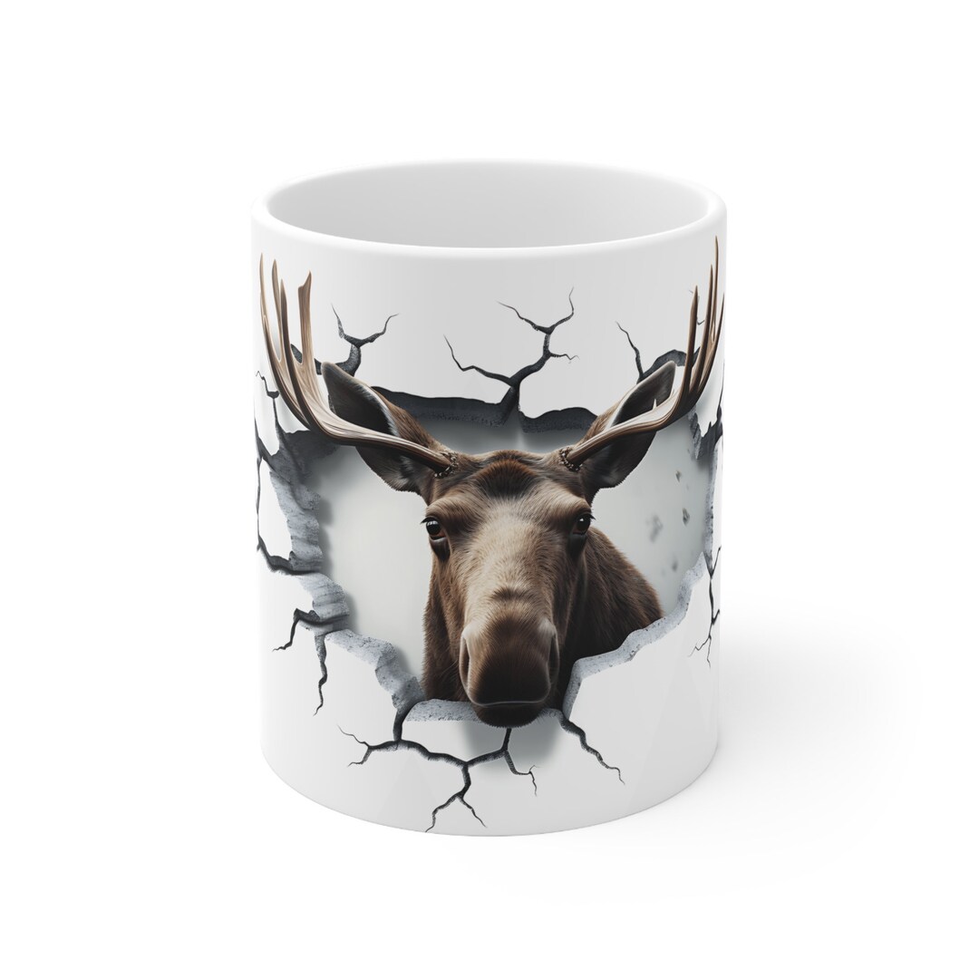 Arctic Enigma: 3D Moose in Ice Block 11oz Ceramic Mug - Etsy