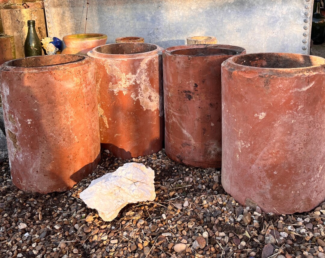 Vintage Terracotta Chimney Flues /chimney Pots / Garden Feature ...