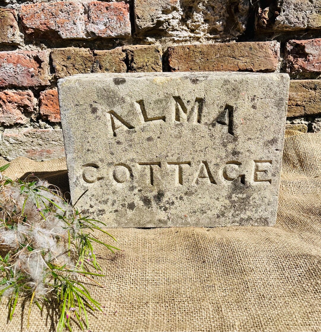 Antique Alma Cottage Name Stone/ House Name Stone - Etsy UK