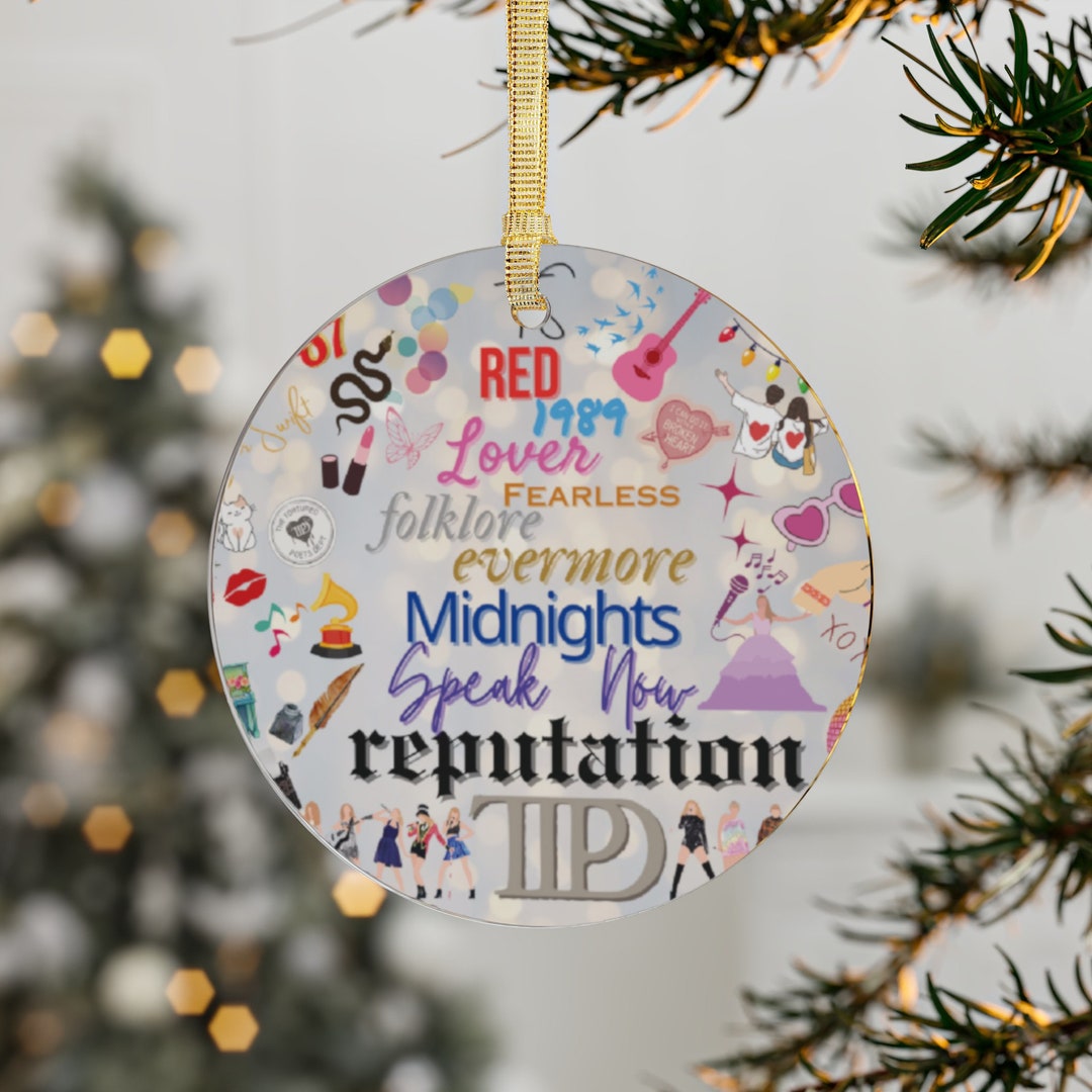 Swiftie Christmas Ornaments Acrylic Holiday Decor Set, Swiftie Gift ...
