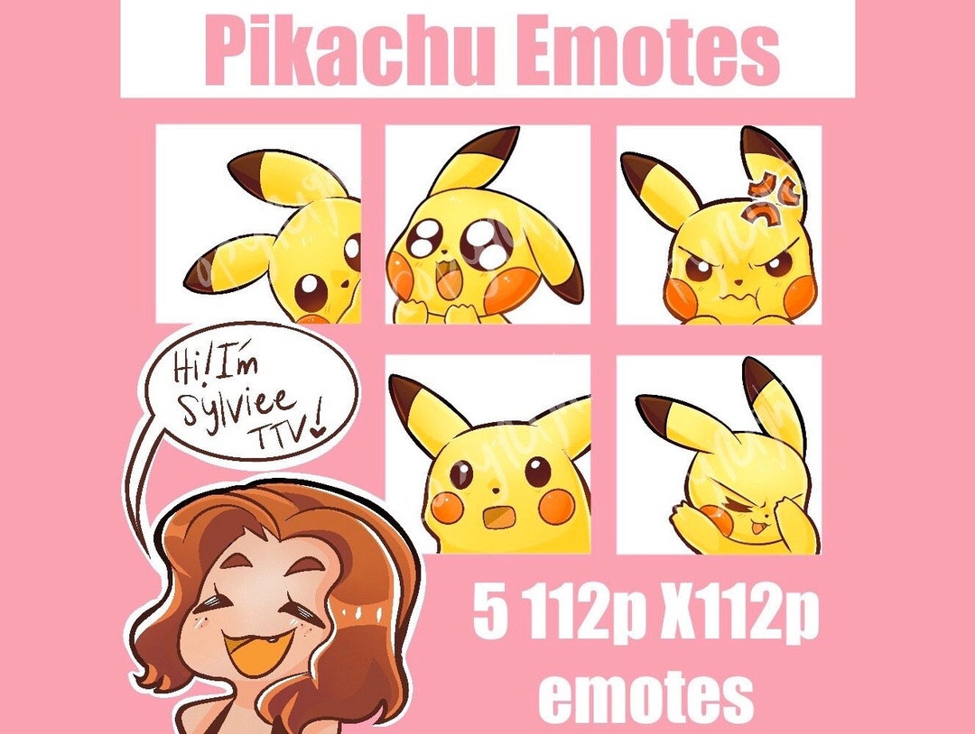Pikachu Emotes X5 - Etsy