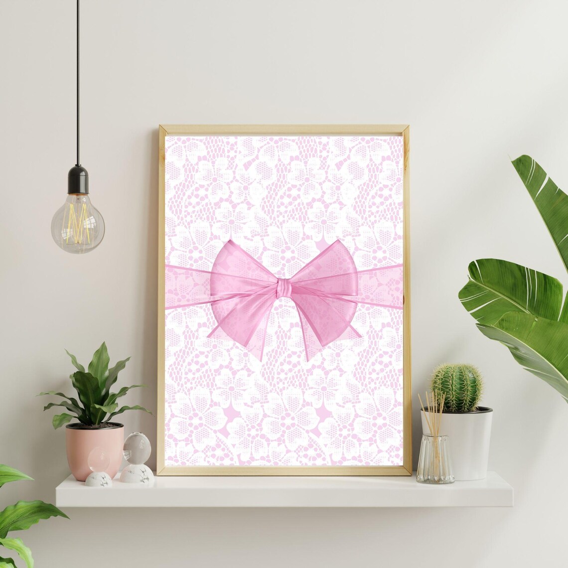 Pink Coquette Bow Printable Wall Art Set of 3 Instant Digital Downloads ...