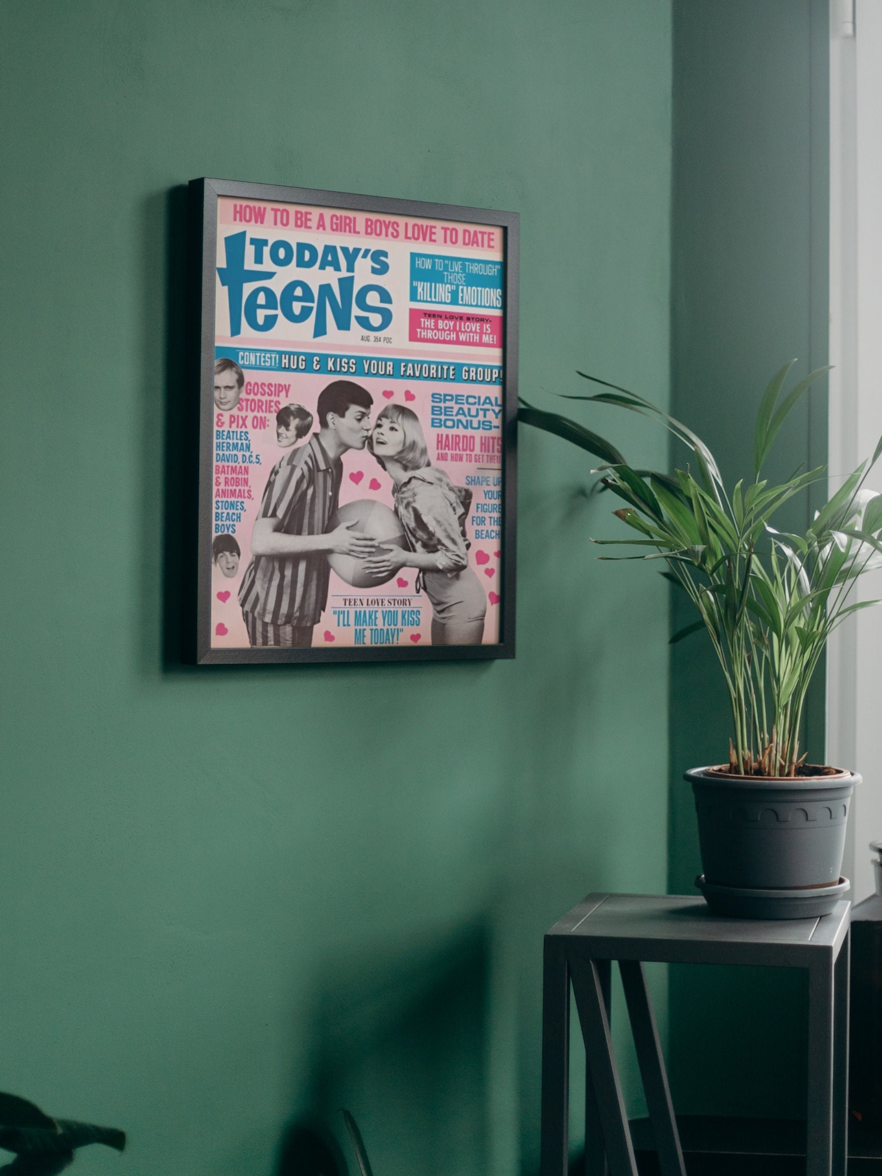 1960s Retro Teen Magazine Cover Poster - Etsy