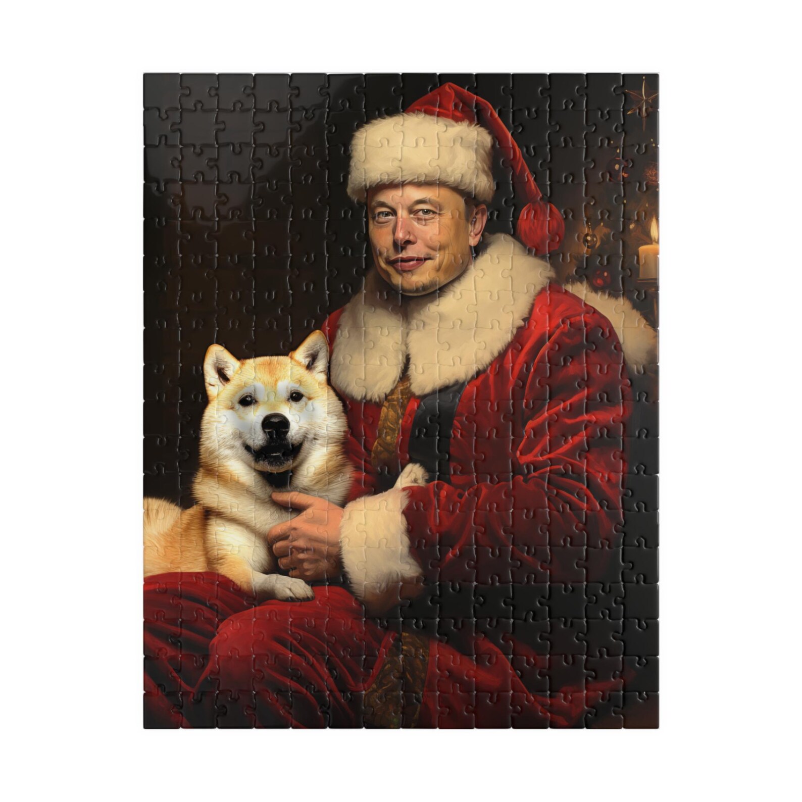 Puzzle, Elon Musk Christmas Dogecoin , DIY Jigsaw Game Gift Set, Brain ...