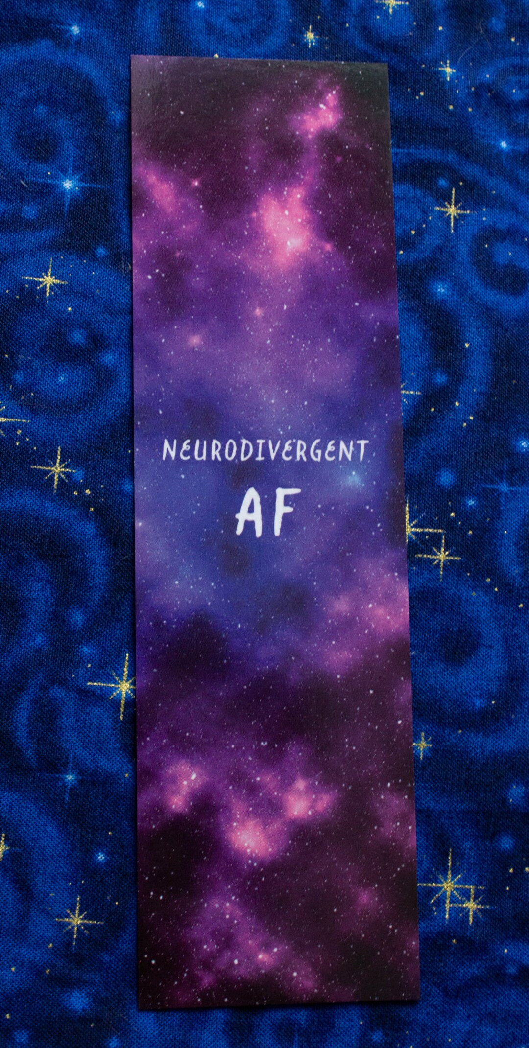 Galaxy Bookmark: Neurodivergent AF, Space Theme Reader Gift - Etsy