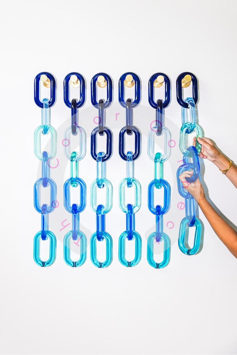 Blue Large Resin Link / Chain Link Decor / Jumbo Links - Etsy UK