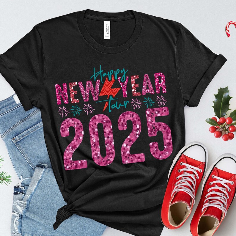 Happy New Year Tour 2025 Shirt, New Year 2025 Tour Shirt, New Year ...