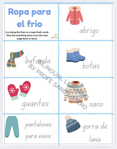 Winter Bilingual Spanish Activity Pack for Grades 2-5 Fun Interactive ...