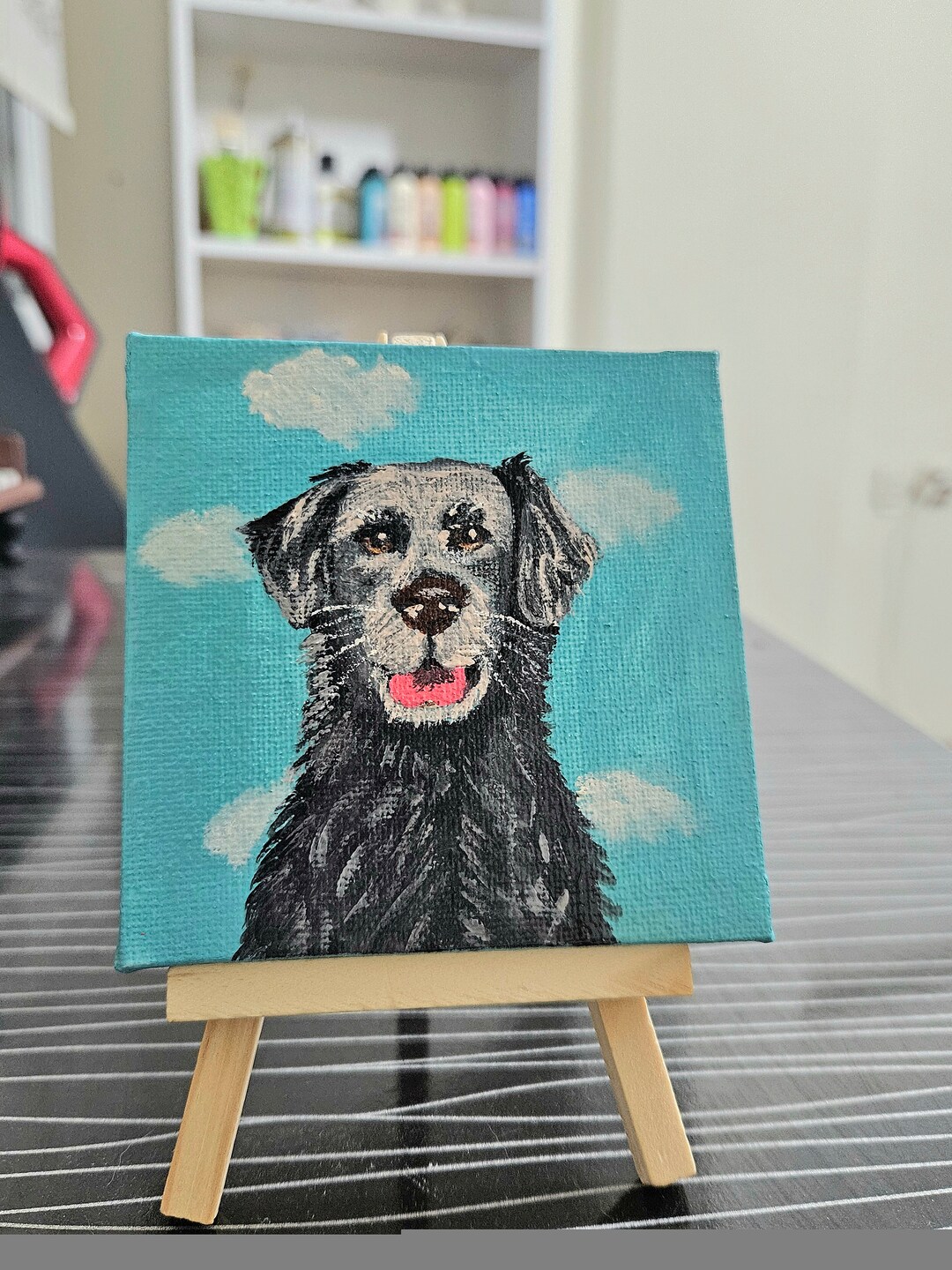 Mini Canvas Animal Painting, Custom Painting, Animal Memory, Home Decor ...
