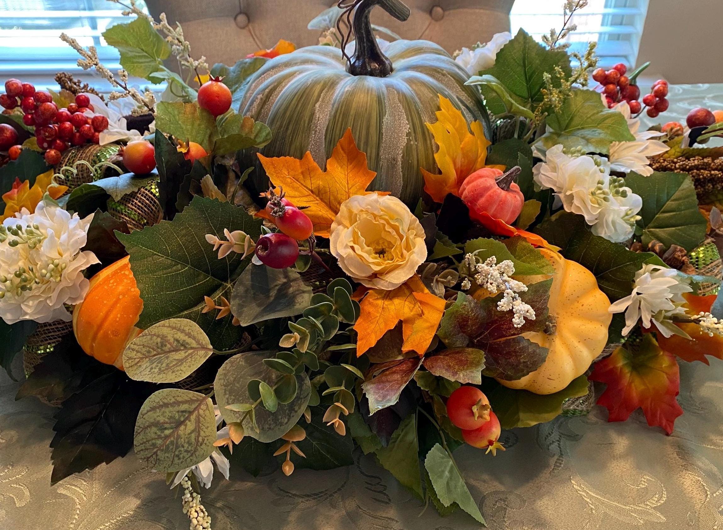 Fall Centerpiece, Pumpkin Centerpiece, Autumn Centerpiece, Tabletop ...