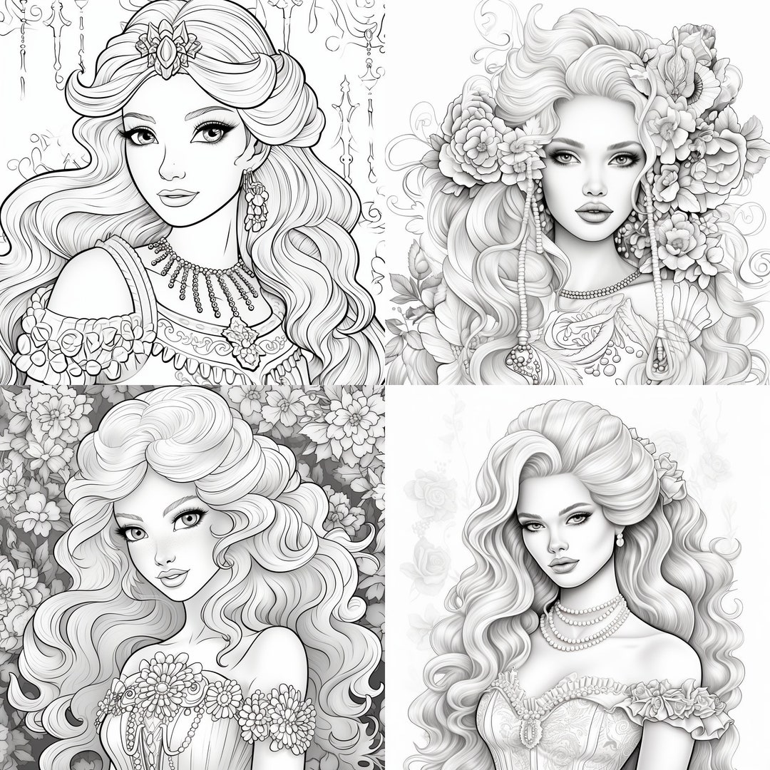 Barbie Digital Coloring Page - Etsy