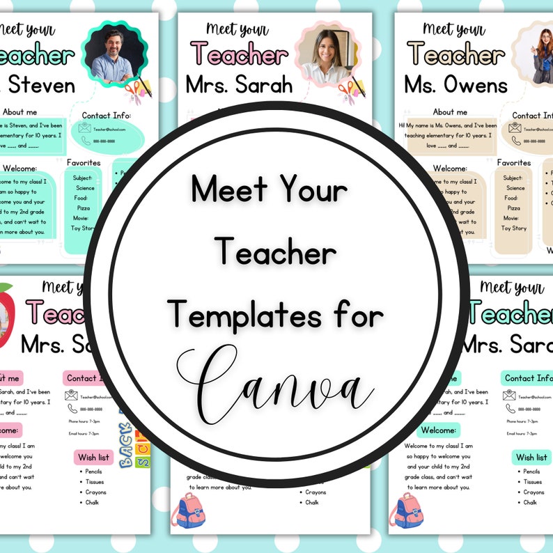 Educator's Oasis: Canva-ready Teacher Introduction Kit Instant Download ...