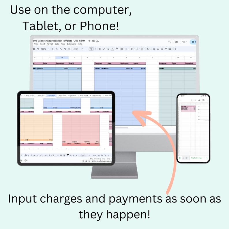 Family and Home Budget, Income and Expense Tracker for Google Sheets ...