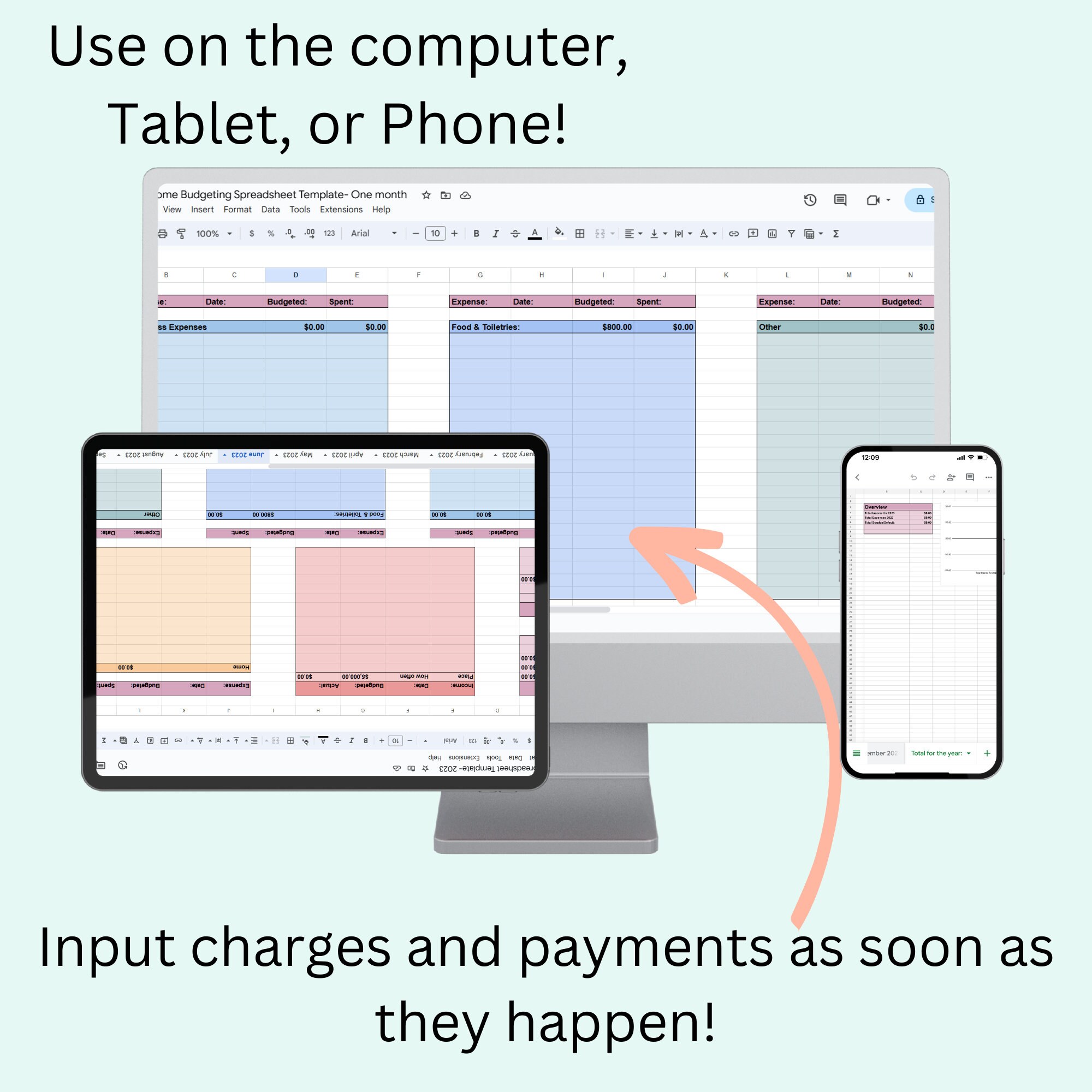 Family and Home Budget, Income and Expense Tracker for Google Sheets ...